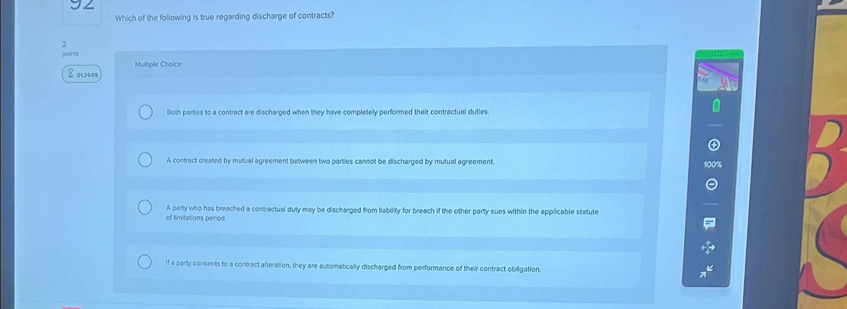 Solved Which of the following is true regarding discharge of | Chegg.com