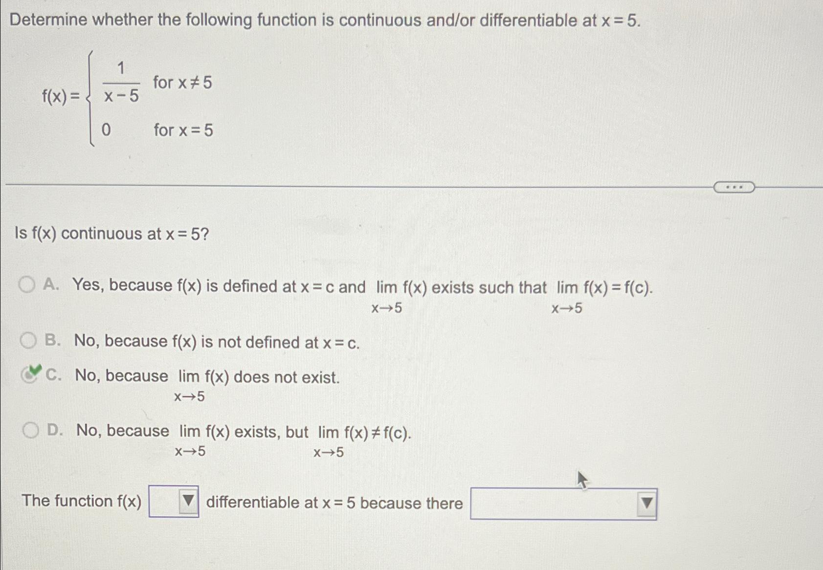Solved Determine whether the following function is | Chegg.com