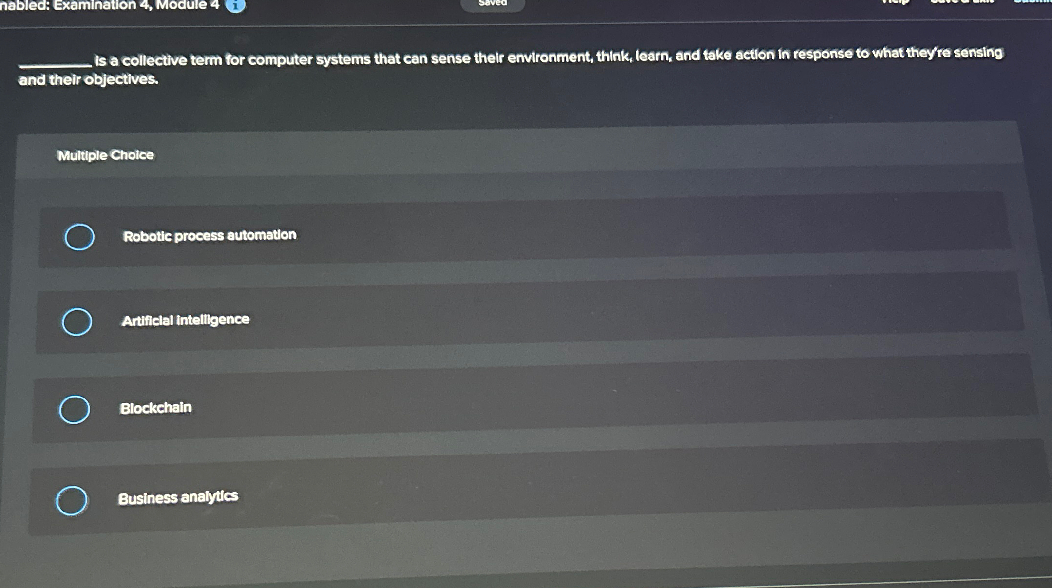 Solved nabled: Examination 4, ﻿Module 4 ﻿iis a collective | Chegg.com