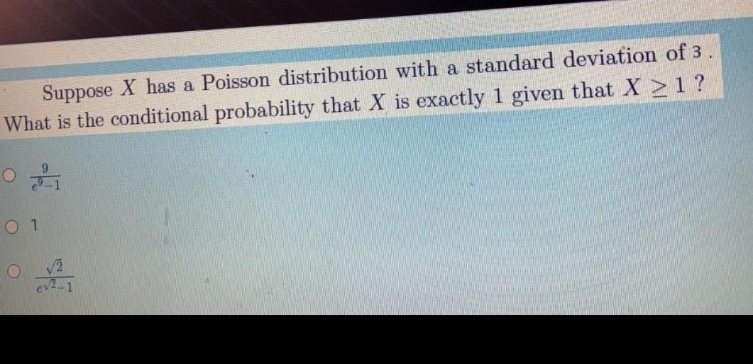 Solved Suppose X has a Poisson distribution with a standard | Chegg.com