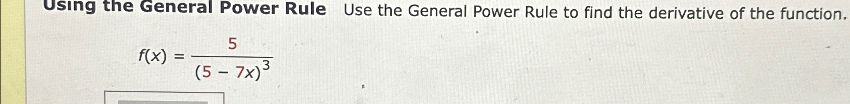 Solved Using the General Power Rule Use the General Power | Chegg.com