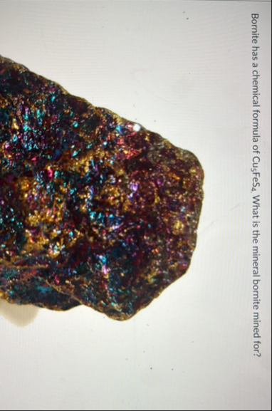 Solved Bornite has a chemical formula of Cu5FeS4. ﻿What is | Chegg.com