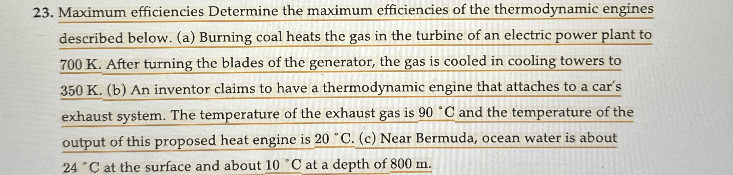 Solved Maximum efficiencies Determine the maximum | Chegg.com