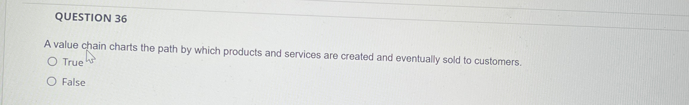 Solved QUESTION 36A value chain charts the path by which | Chegg.com