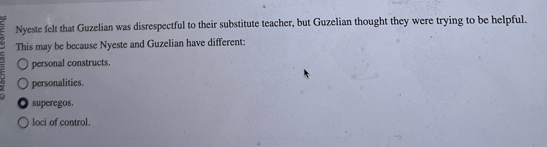 Solved Nyeste felt that Guzelian was disrespectful to their | Chegg.com