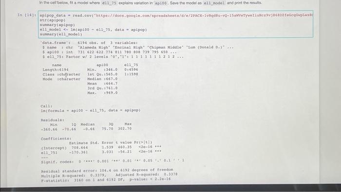Solved ARUN PIAST Fhote this chunk will night take a little | Chegg.com