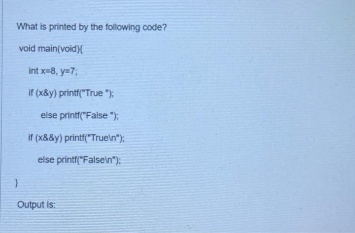Solved What is printed by the following code? void | Chegg.com
