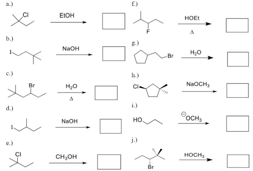 Solved For each reaction, predict what mechanism will | Chegg.com