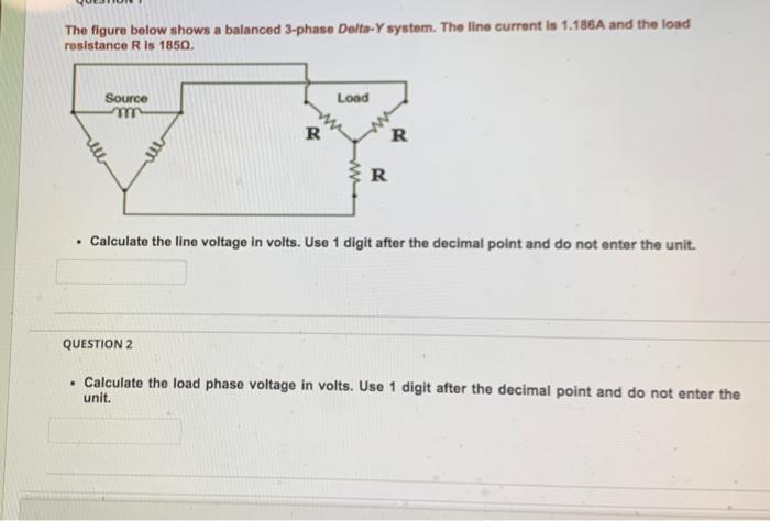 Solved The figure below shows a balanced 3-phase Dolto-Y | Chegg.com