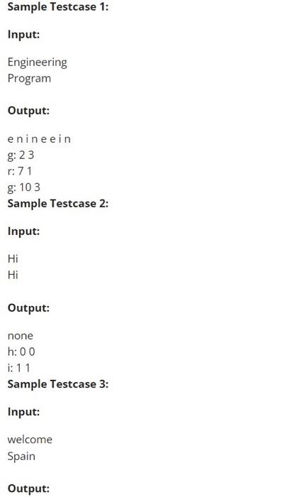 Hw3 A Strings And For Loop Write A Program That Chegg