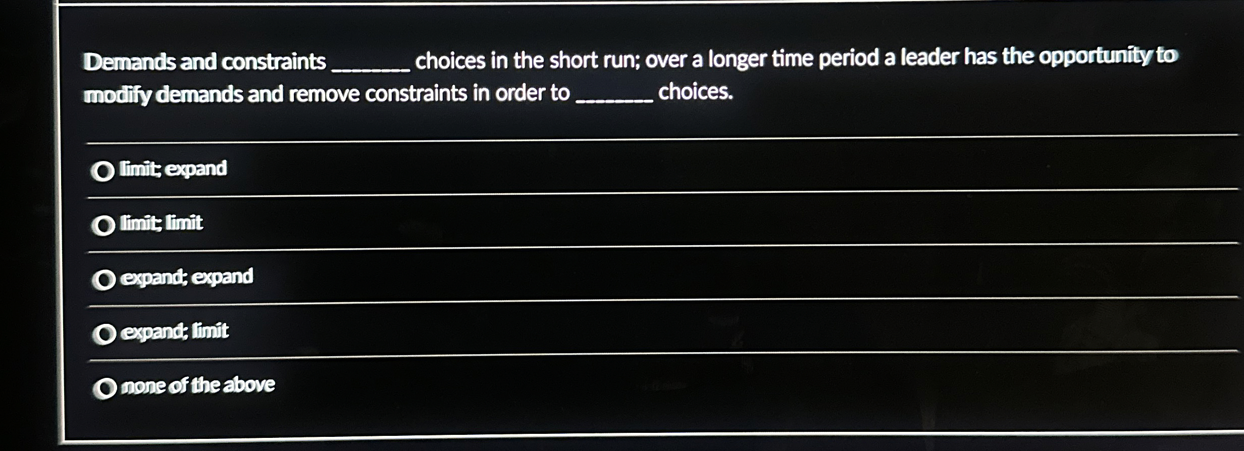 Solved Demands and constraints q, ﻿choices in the short run; | Chegg.com