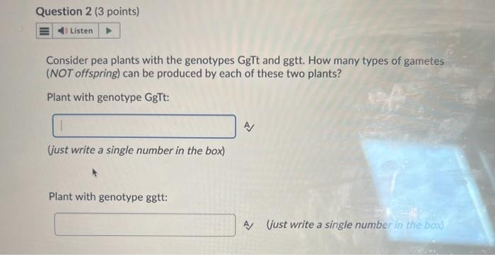Solved Consider pea plants with the genotypes GgTt and ggtt. | Chegg.com