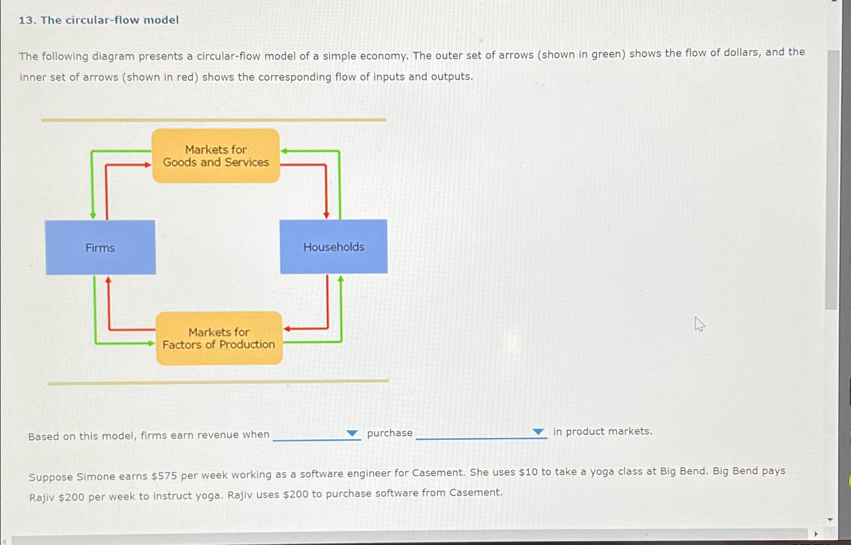 Solved The circular-flow modelThe following diagram presents | Chegg.com