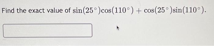 Solved Find the exact value of | Chegg.com