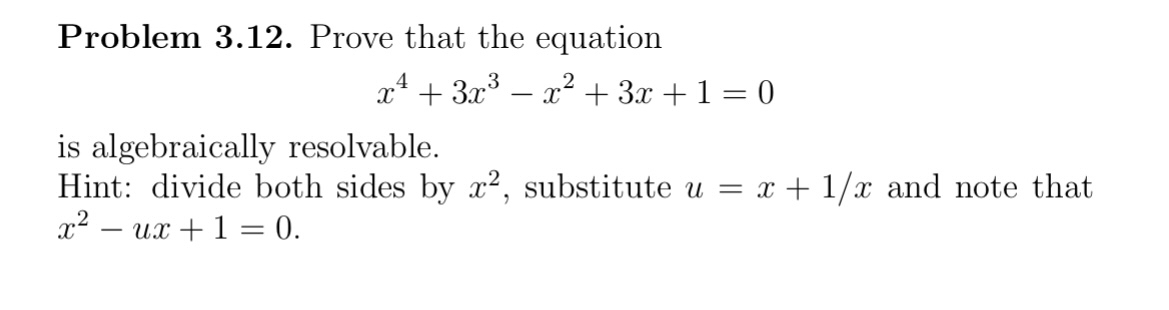Solved Problem 3.12. ﻿Prove that the | Chegg.com