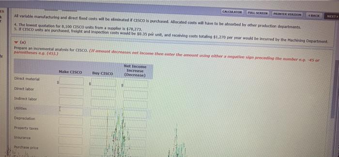 Solved Problem 12-2 (Part Level Submission) The management | Chegg.com