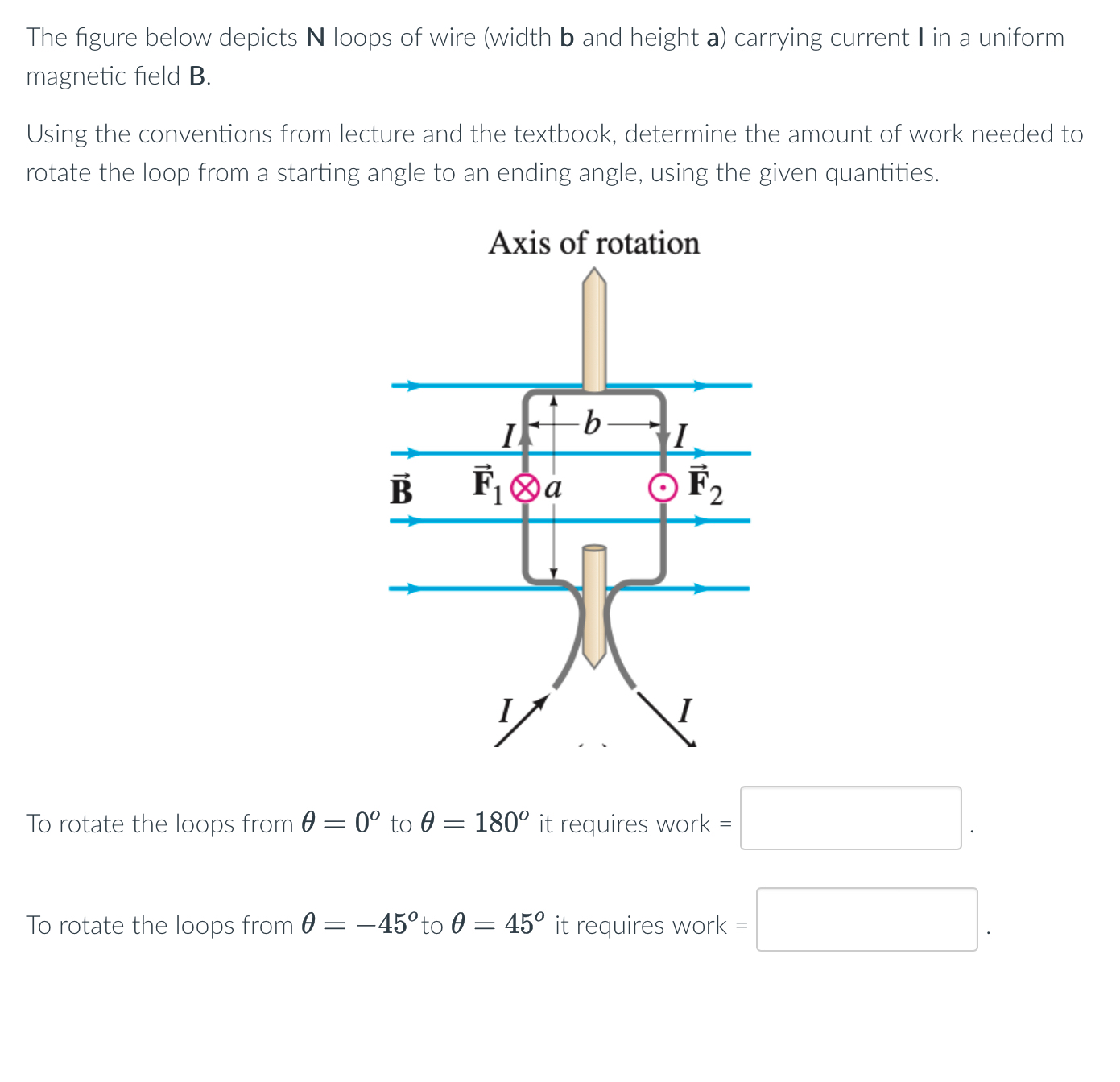 Solved The figure below depicts N ﻿loops of wire (width b | Chegg.com
