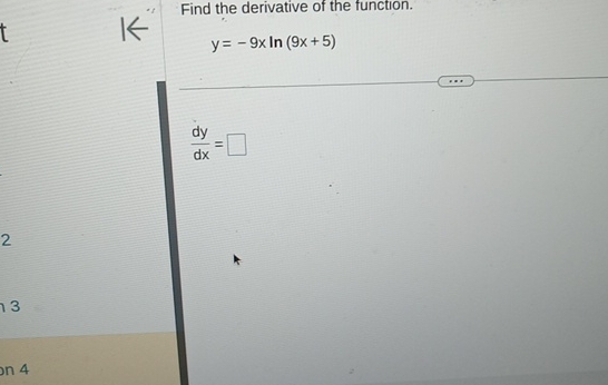 Solved Find the derivative of the | Chegg.com