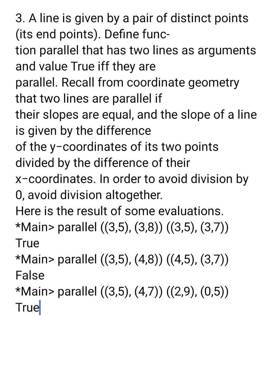 3. A line is given by a pair of distinct points (its | Chegg.com