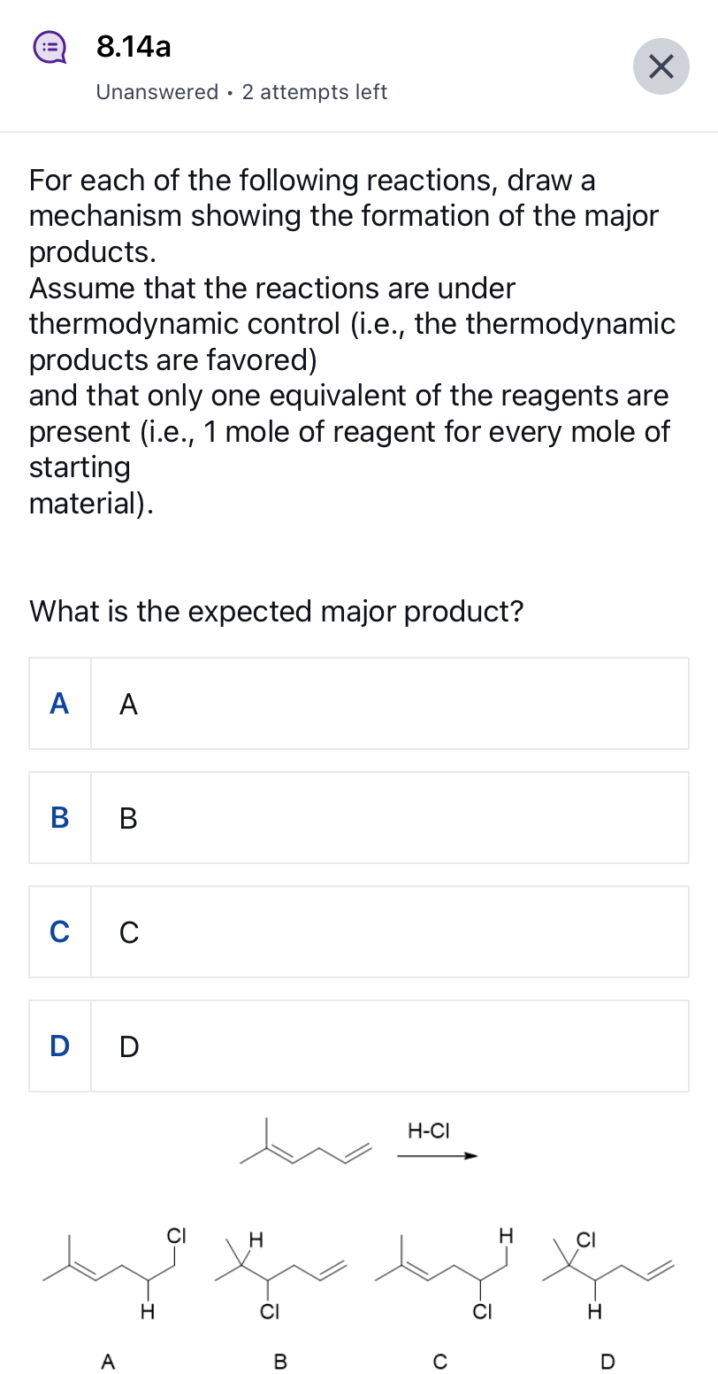 Solved For each of the following reactions, draw amechanism | Chegg.com