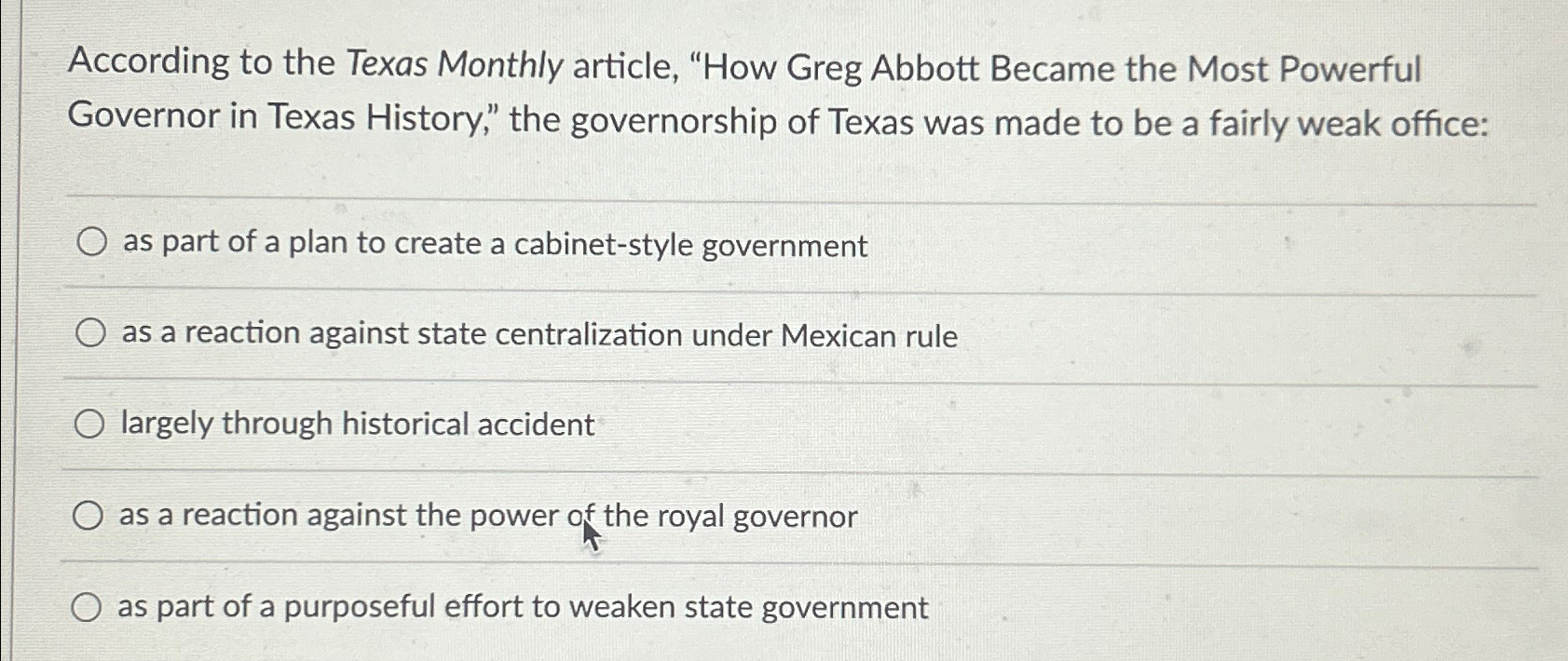 Solved According to the Texas Monthly article, "How Greg | Chegg.com