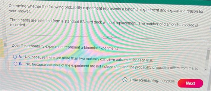 Solved Determine whether the following probability | Chegg.com