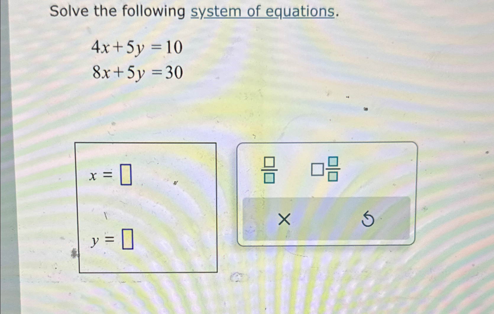 Solved Solve the following system of | Chegg.com