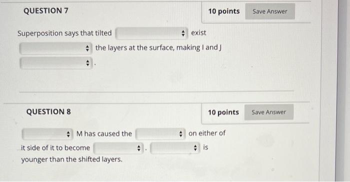 Solved Relative dating image for part 1 of the lab Lab part | Chegg.com