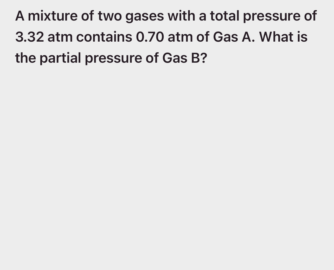 Solved A mixture of two gases with a total pressure of | Chegg.com