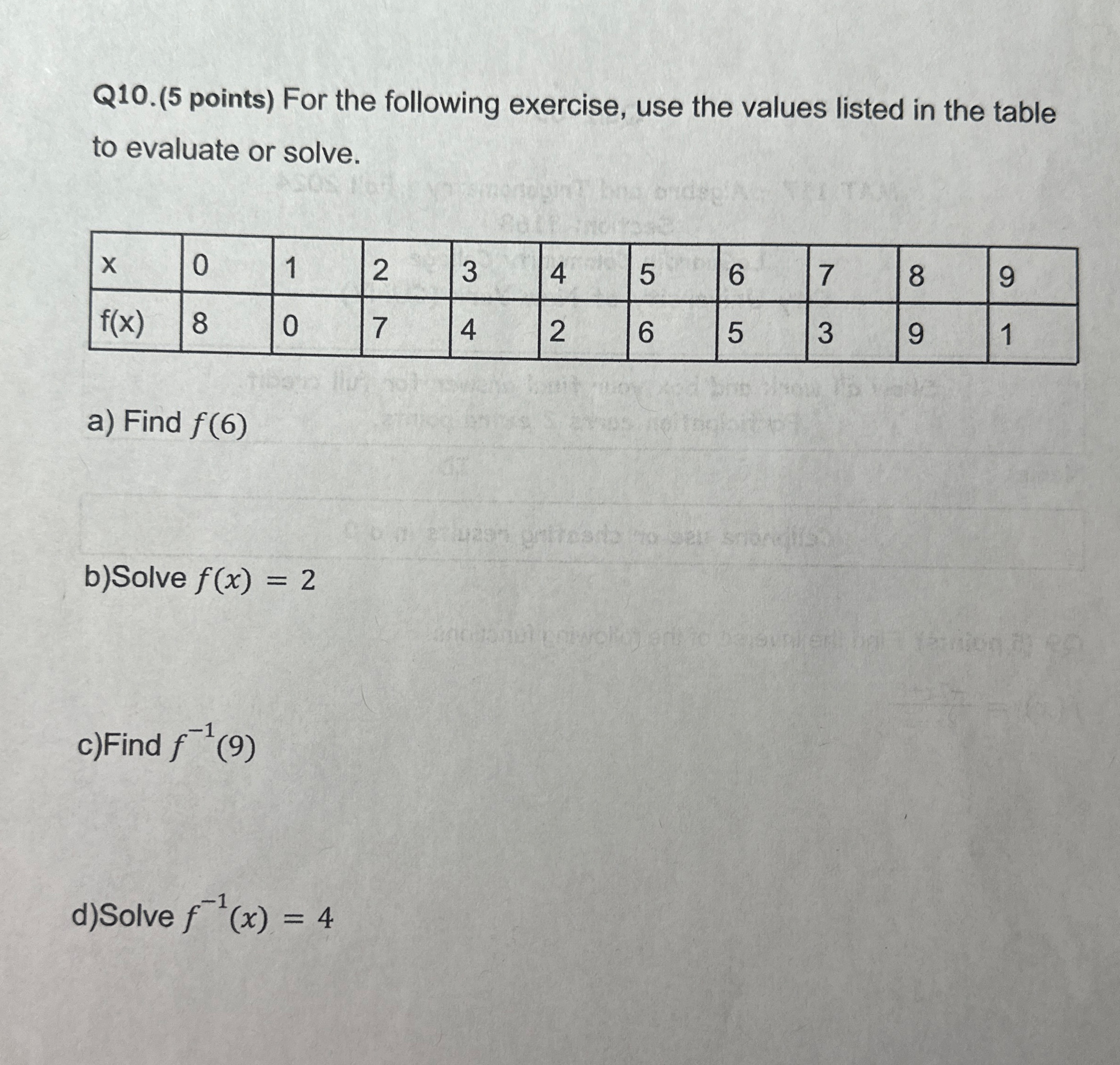 Solved Q10.(5 ﻿points) ﻿For the following exercise, use the | Chegg.com