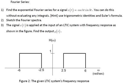 Solved Find the exponential Fourier series for a signal x(t) | Chegg.com
