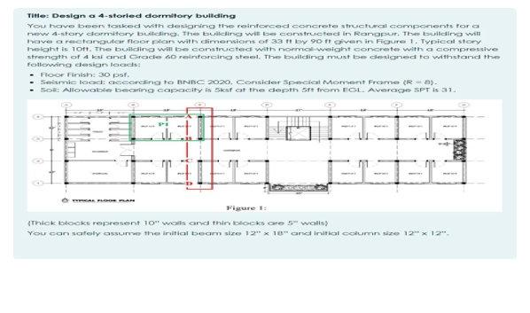 Solved Tite: Design a 4-storied dormitory bullding You have | Chegg.com