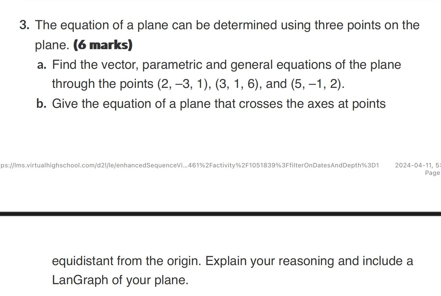 Solved equidistant from the origin. Explain your reasoning | Chegg.com