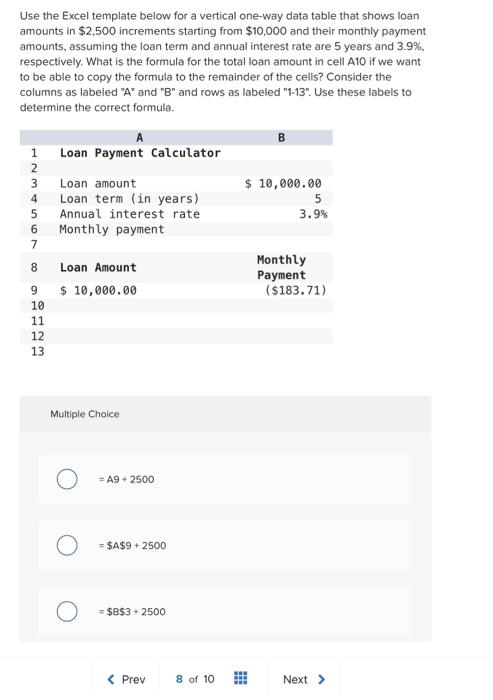 Solved Use the Excel template below for a vertical one-way | Chegg.com