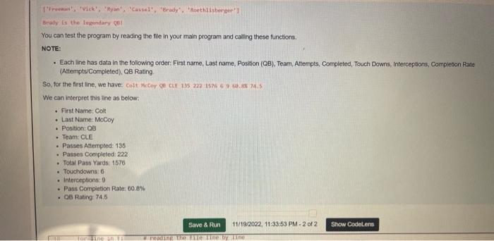 Solved [50 points] Question 1 The following refer to a flie | Chegg.com