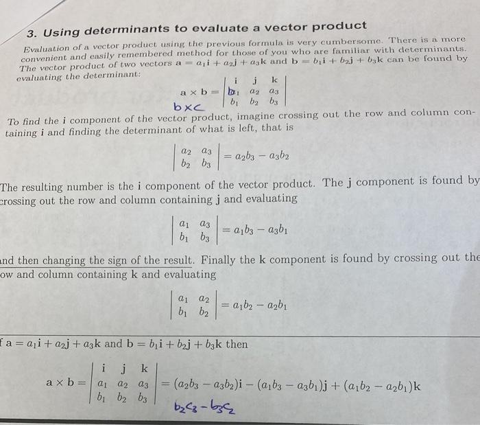 Solved please answer this vector problem using the general | Chegg.com