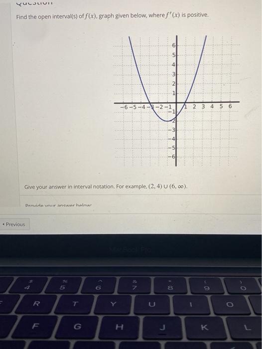 Solved YUL JLIUI Find the open interval(s) of f(x) graph | Chegg.com