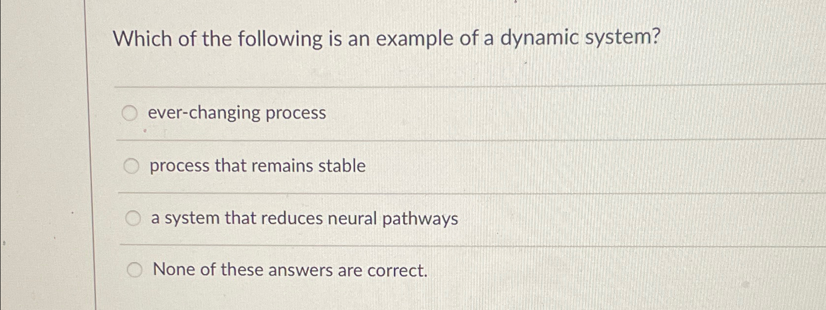 Solved Which of the following is an example of a dynamic | Chegg.com