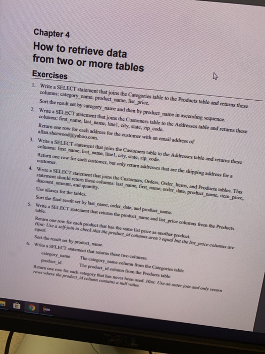Solved Chapter 4 How To Retrieve Data From Two Or More Ta