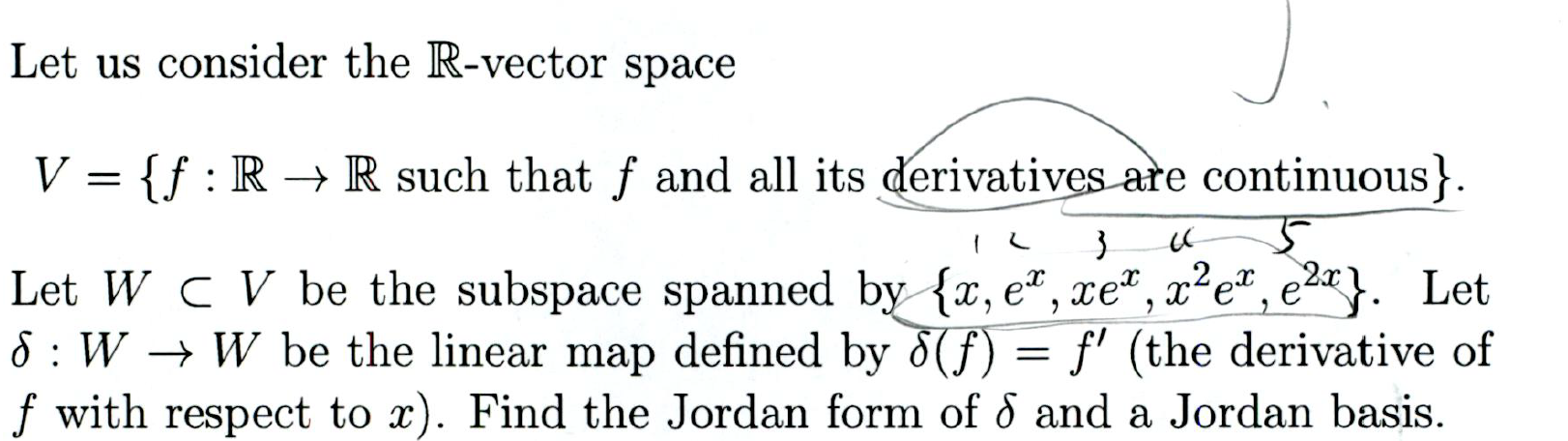 Solved Let us consider the R-vector space ﻿such that f ﻿and | Chegg.com