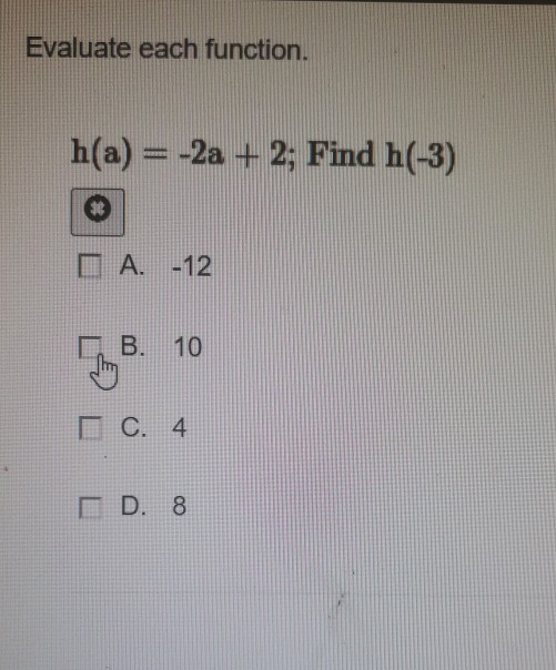 Solved Evaluate each function. | Chegg.com