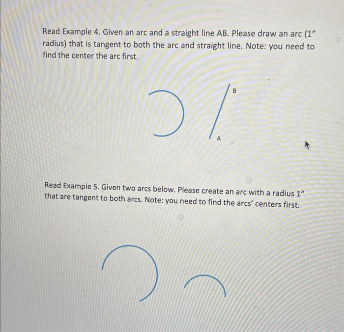 Solved Read Example 4. Given an arc and a straight line AB. | Chegg.com
