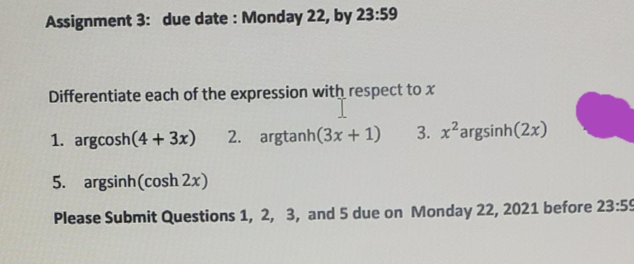 Solved Assignment 3: due date: Monday 22, by 23:59 | Chegg.com