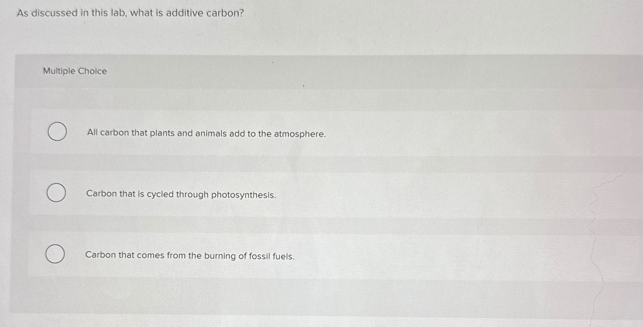 Solved As discussed in this lab, what is additive | Chegg.com