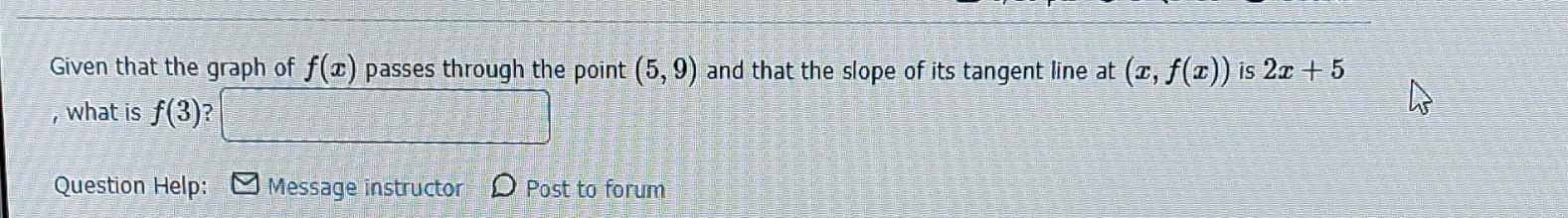 Solved Given that the graph of f(x) passes through the point | Chegg.com
