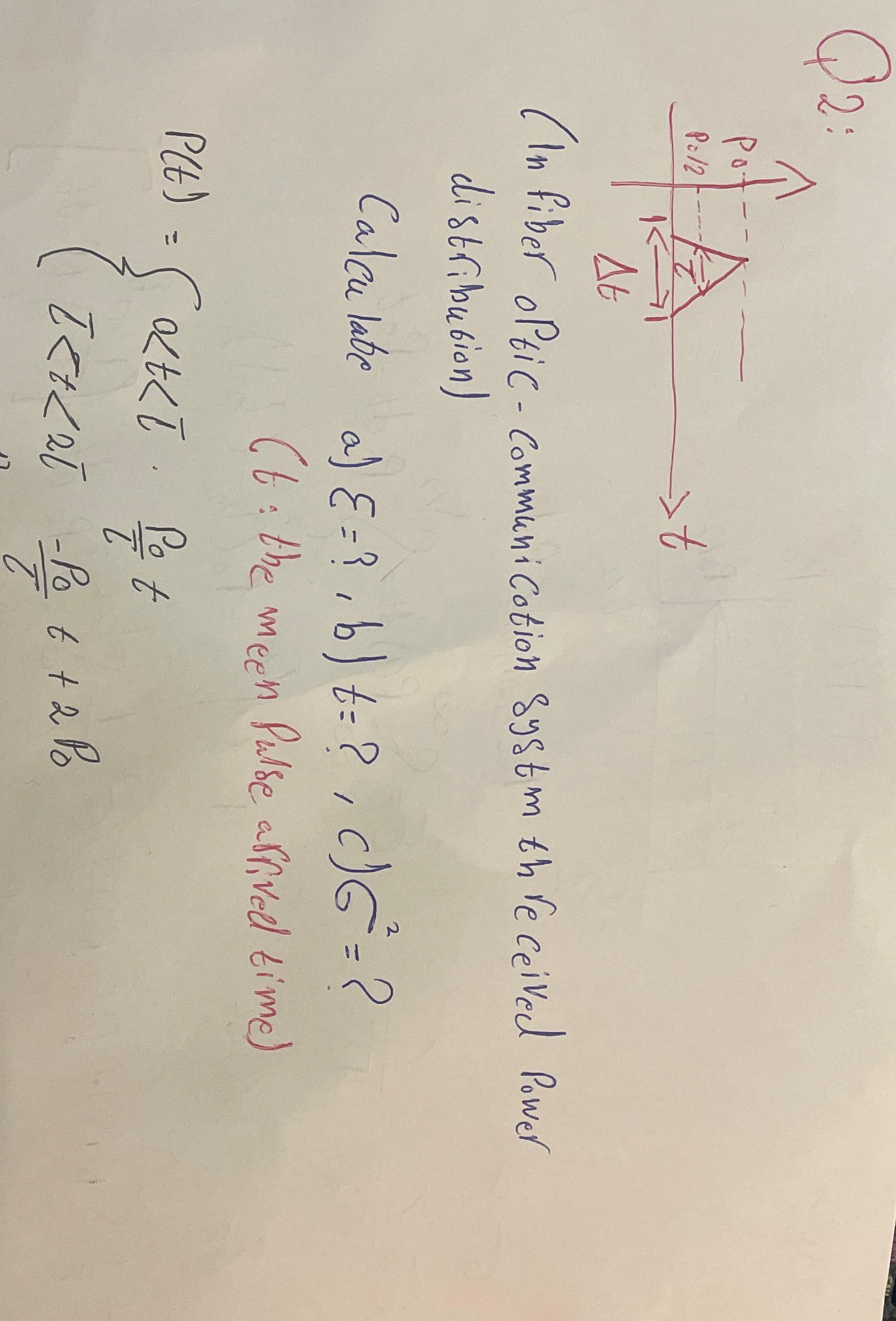 Solved (In fiber oPtic-communicotion systm th received Power | Chegg.com