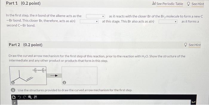 The alkene 3-methyl-1-butene is reacted with Br2 in | Chegg.com