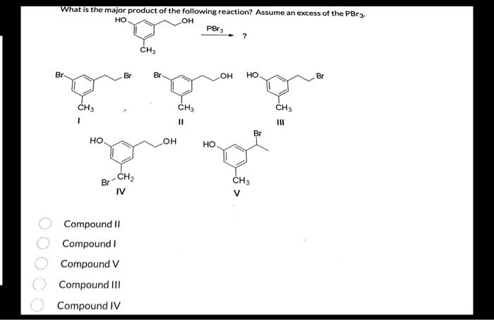 Solved I II III IV V Compound II Compound I Compound V | Chegg.com
