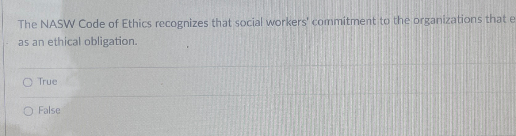 Solved The Nasw Code Of Ethics Recognizes That Social 7223