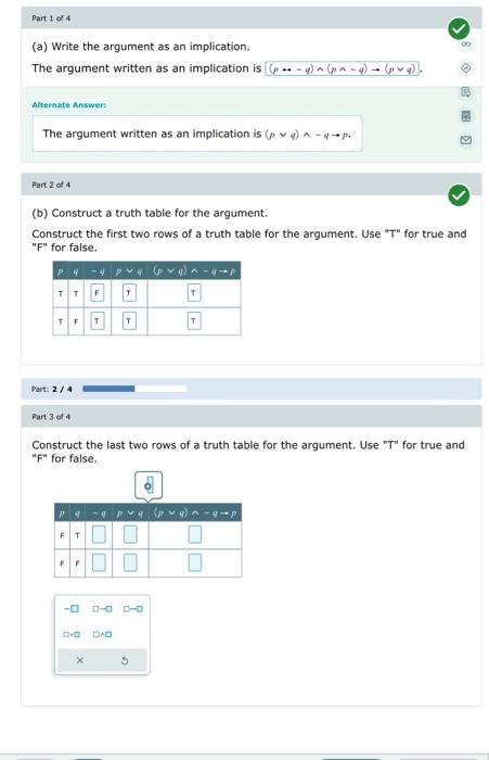 Solved (a) Write the argument as an implication. The | Chegg.com